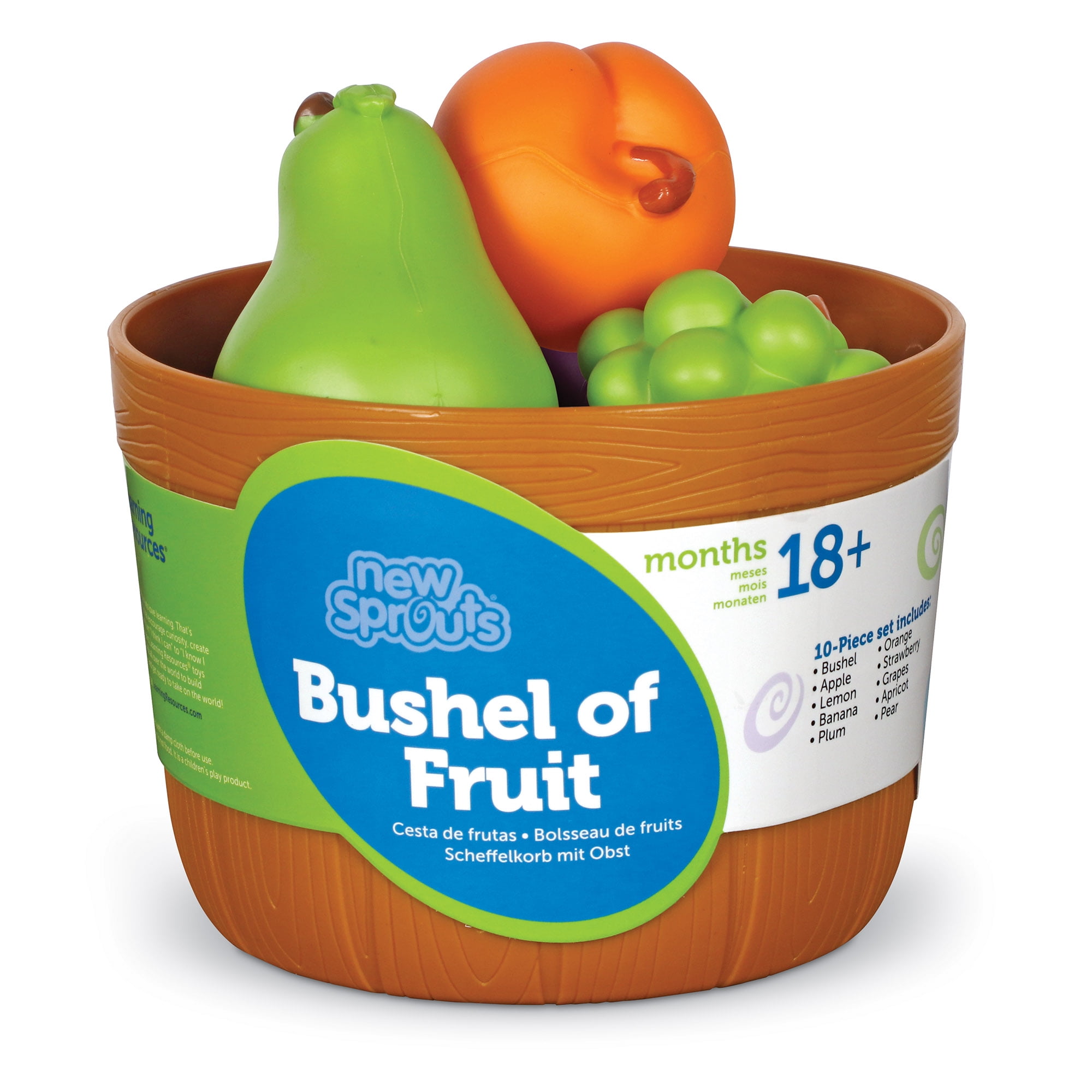 Learning Resources New Sprouts Bushel of Fruit Set, 10 Pieces, Boys and ...