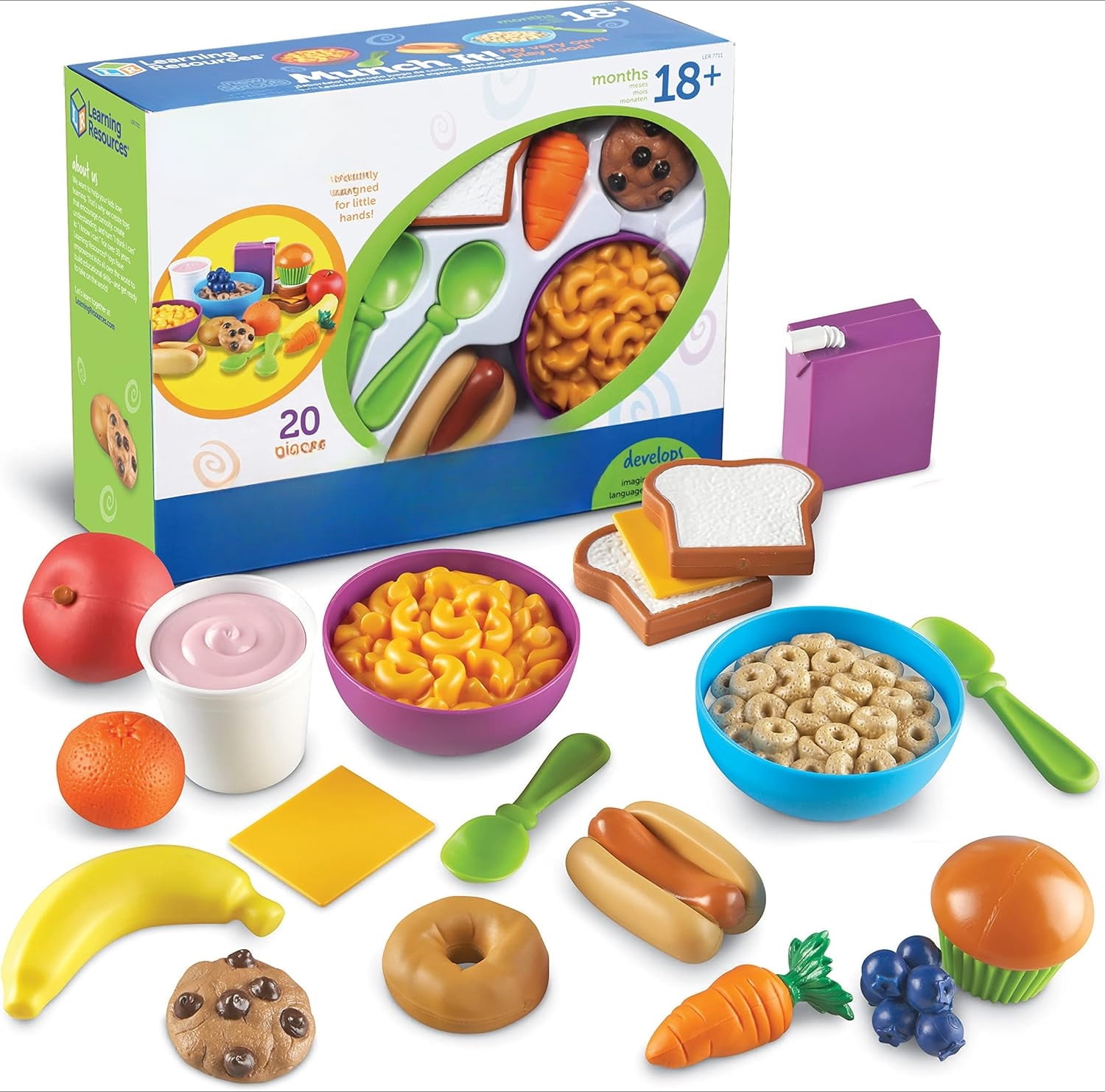 Learning Resources New Sprouts Munch It! Pretend Play Food, Develops ...