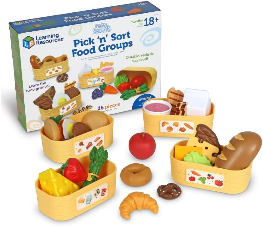 Learning Resources New Sprouts Pick ‘n’ Sort Food Groups, Grocery Store ...