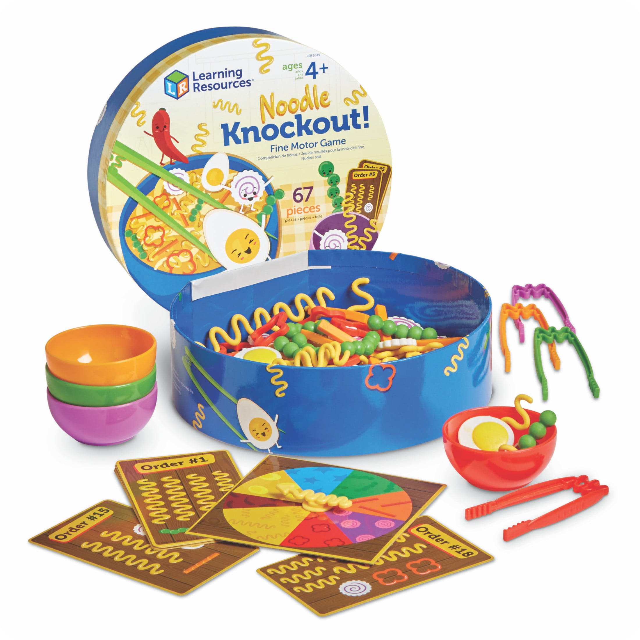 Learning Resources Noodle Knockout! Fine Motor Game Math Busy Board ...
