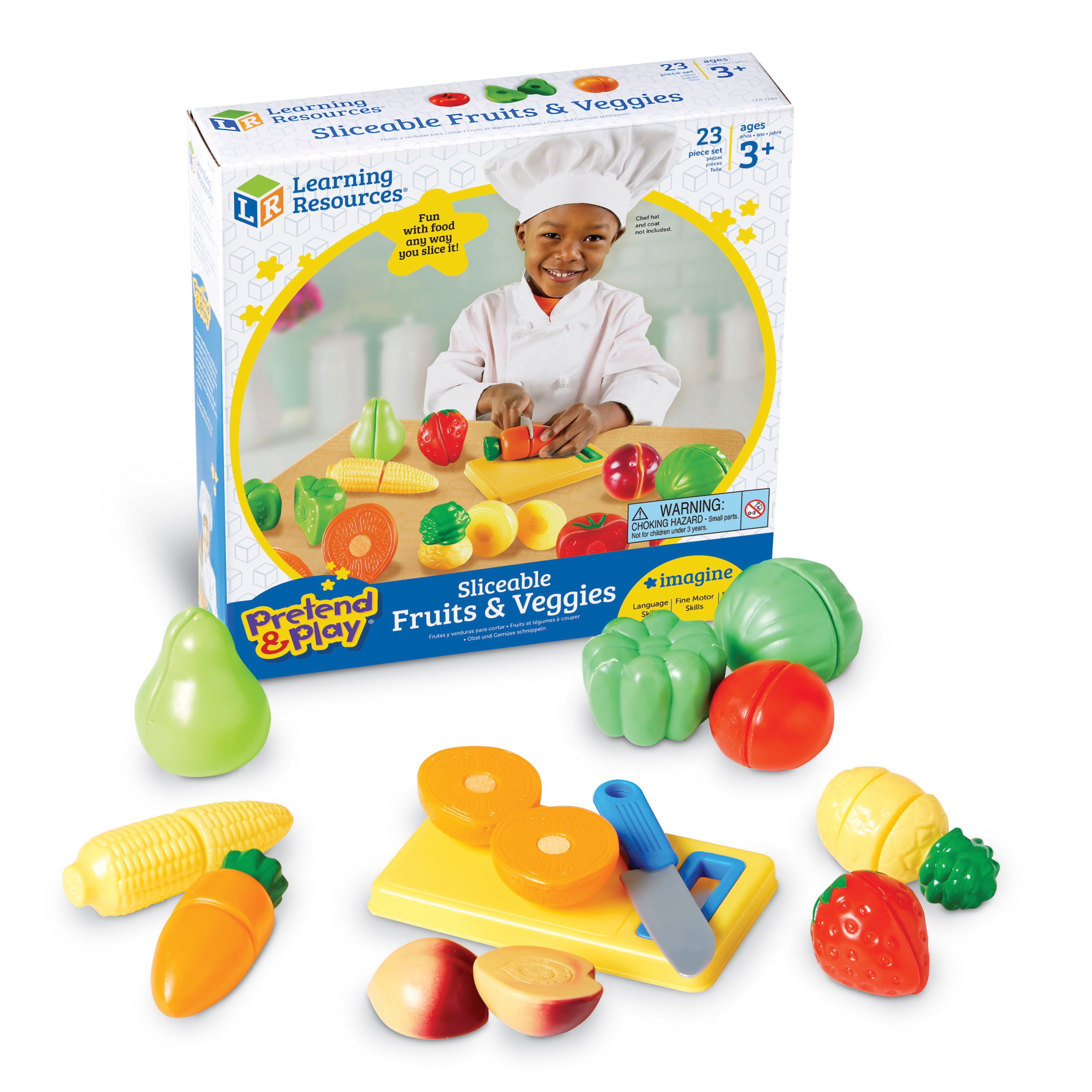 Learning Resources Pretend & Play Sliceable Fruits & Veggies - 23 ...