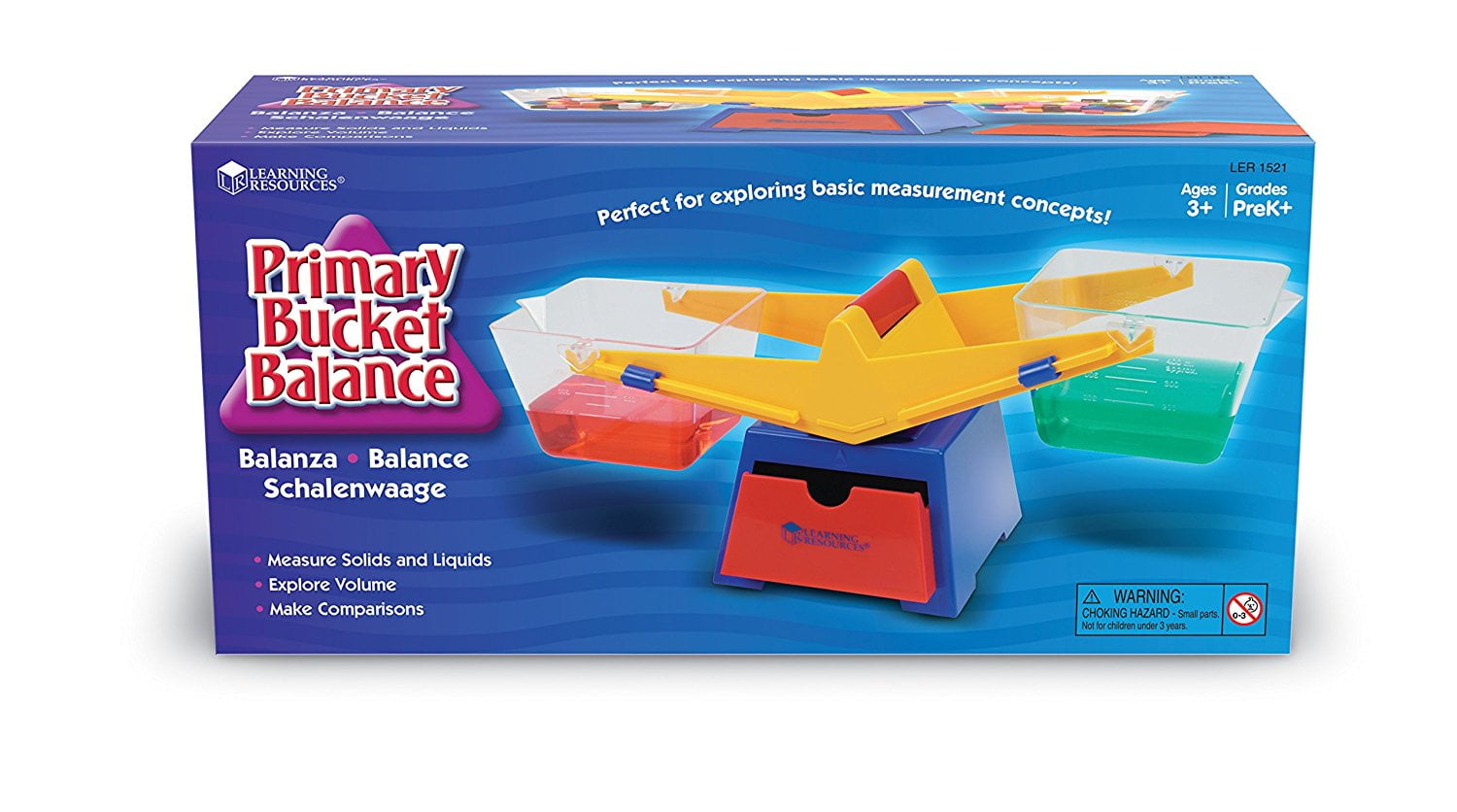 Learning Resources Primary Bucket Balance, Math Manipulatives, Ages 3 ...