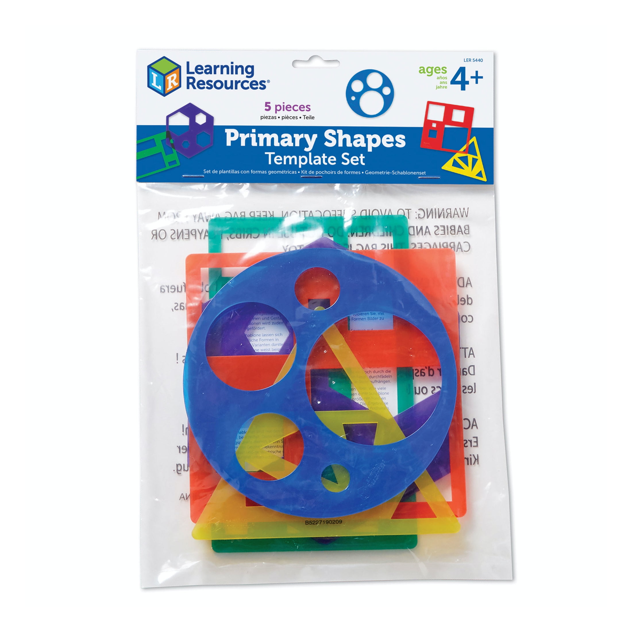 Learning Resources Primary Shapes Template Set, Geometric Shapes ...