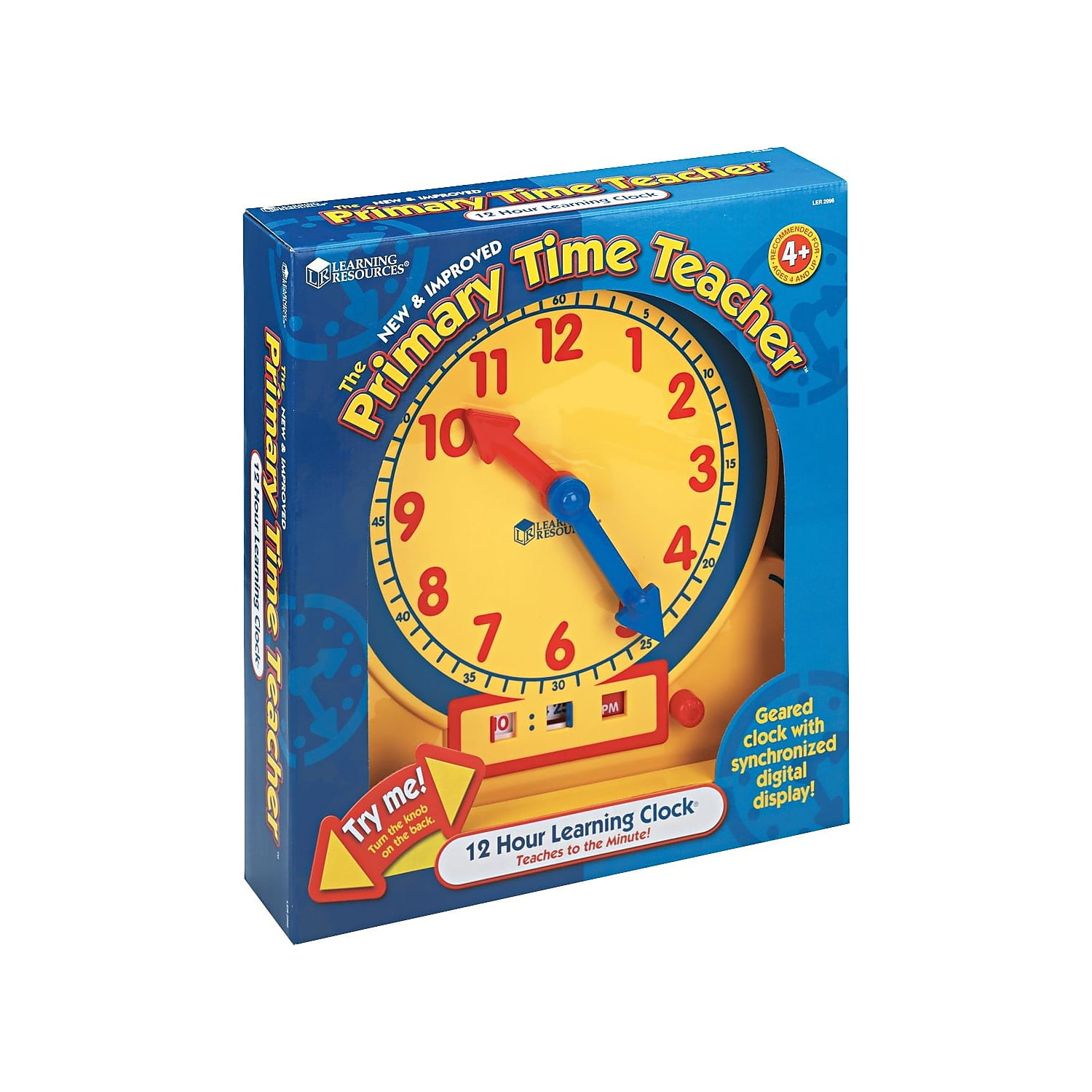 Learning Resources Primary Time Teacher 12-Hour Clock, Preschool Time ...