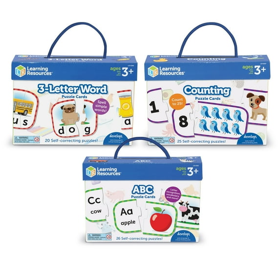 Learning Resources Puzzle Cards, Set of all 5 - Walmart.com