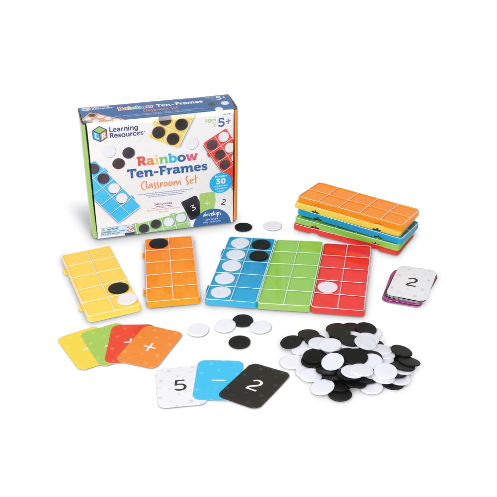 Learning Resources Rainbow Ten-Frames Classroom Set - Classroom and ...