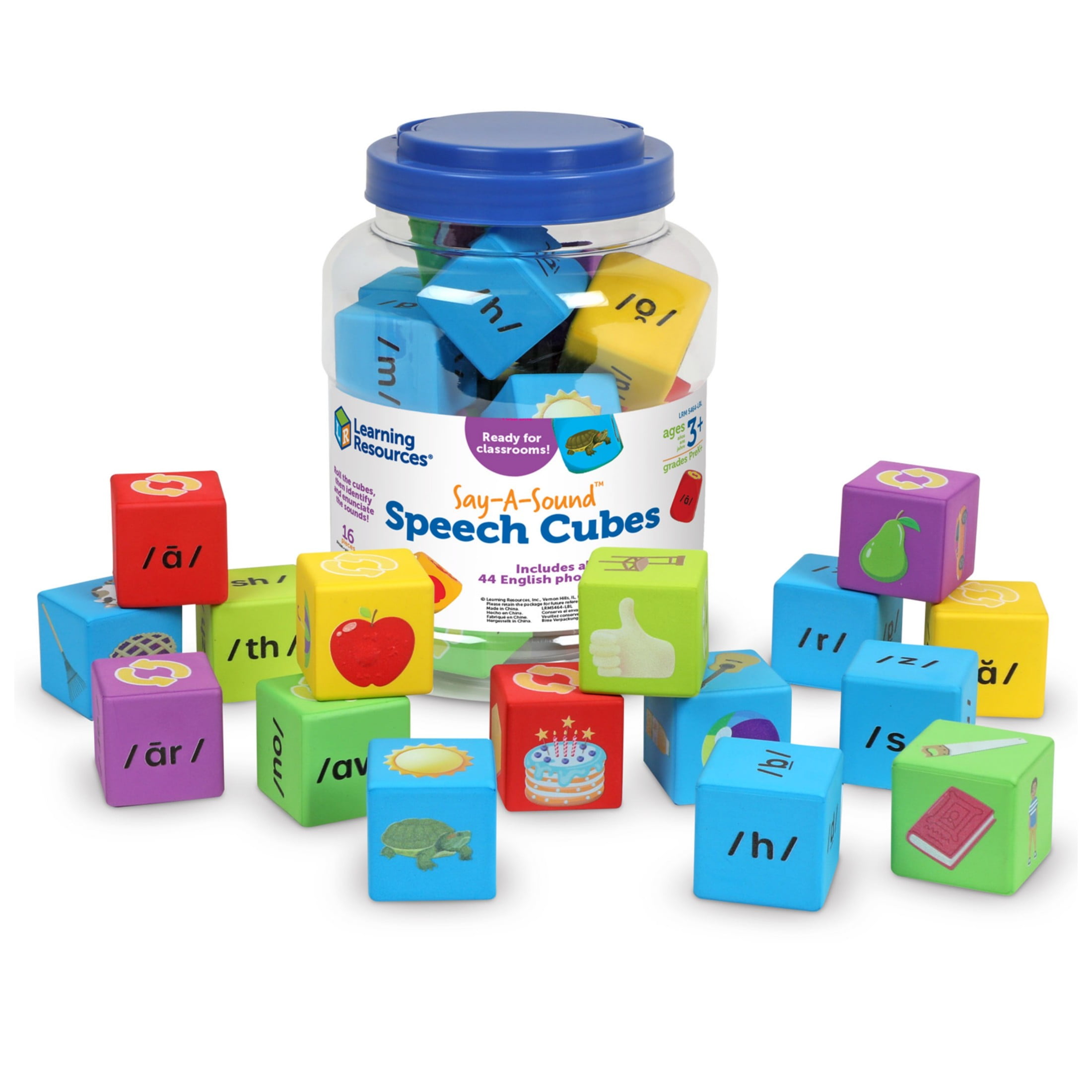 Learning Resources Say-a-Sound Speech Cubes, Educational Language Development Toy, Ages 3+, 16 ...