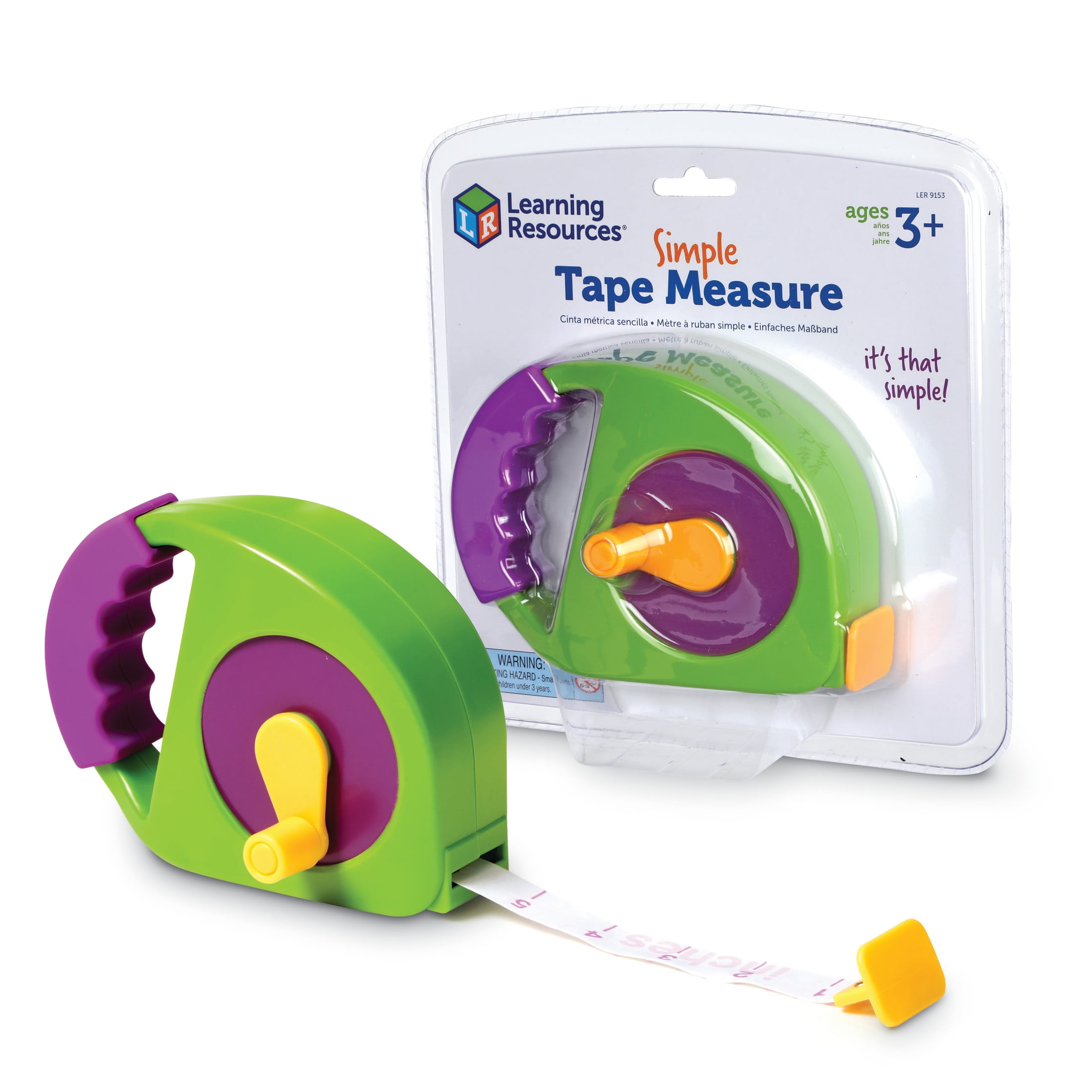 Learning Resources Simple Tape Measure, Kids Tape Measure, Ages 3 ...