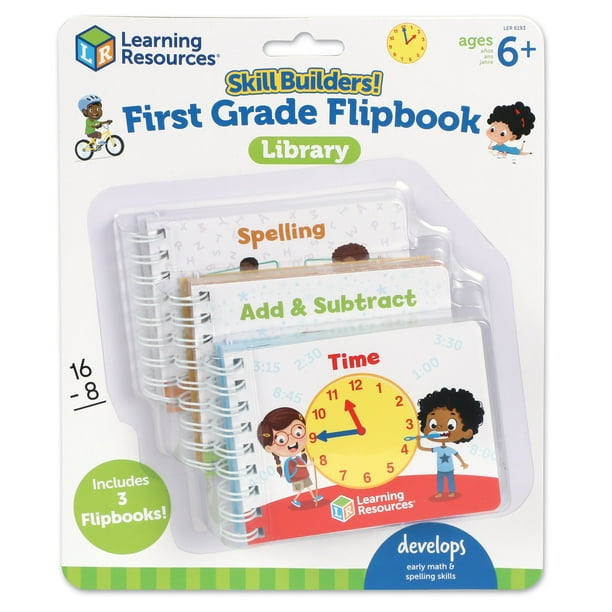 Learning Resources Skill Builders First Grade Flipbook Library - 3 ...