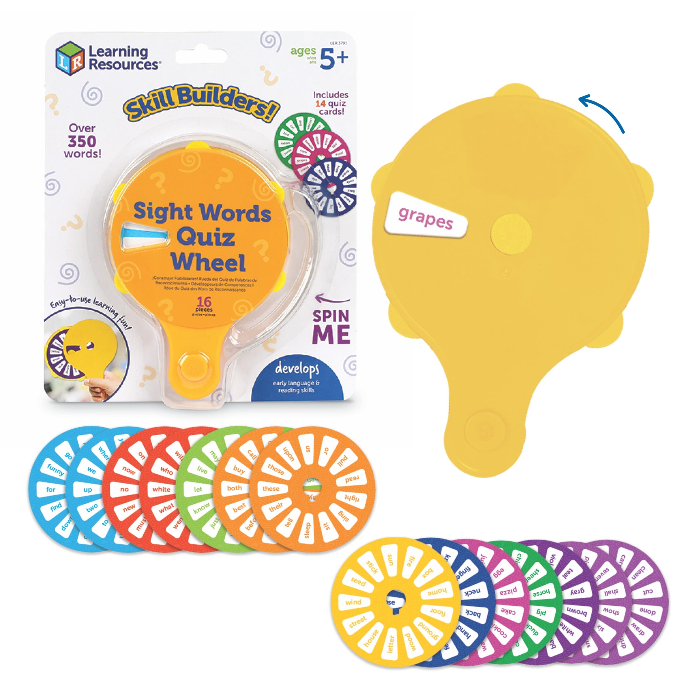 Learning Resources Sight Words Quiz Wheel - Reading Games - Walmart.com