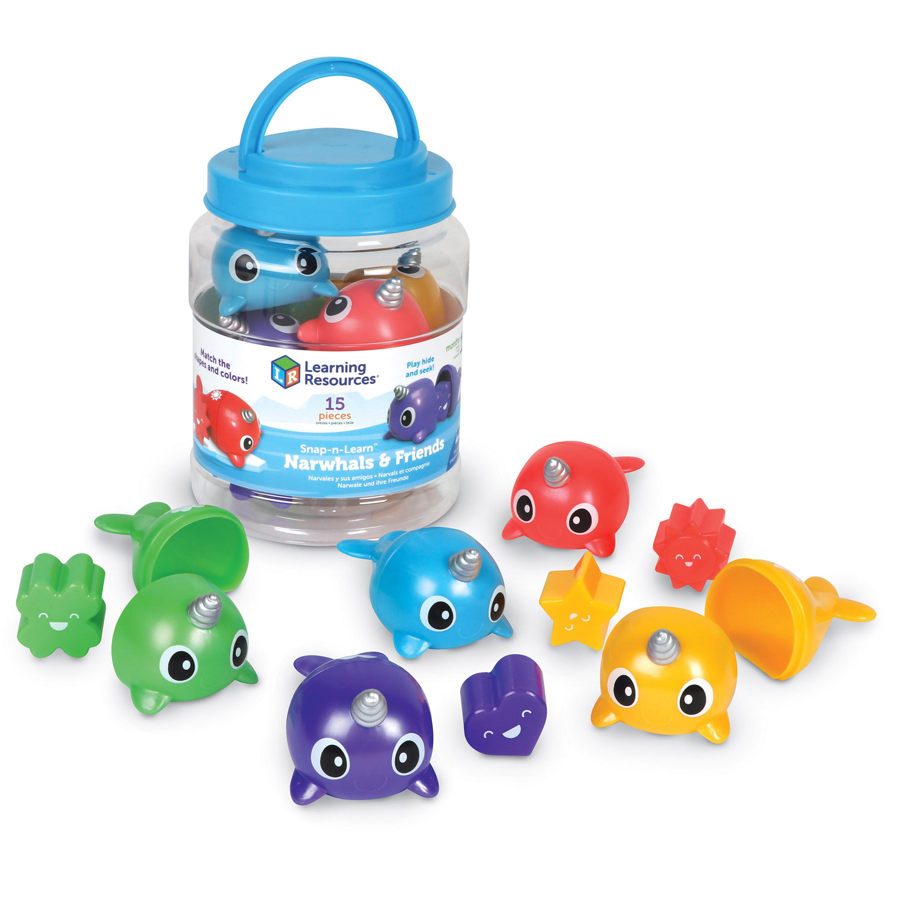 Learning Resources Snap-n-Learn Narwhals & Friends - 15 Pieces, Toddler ...