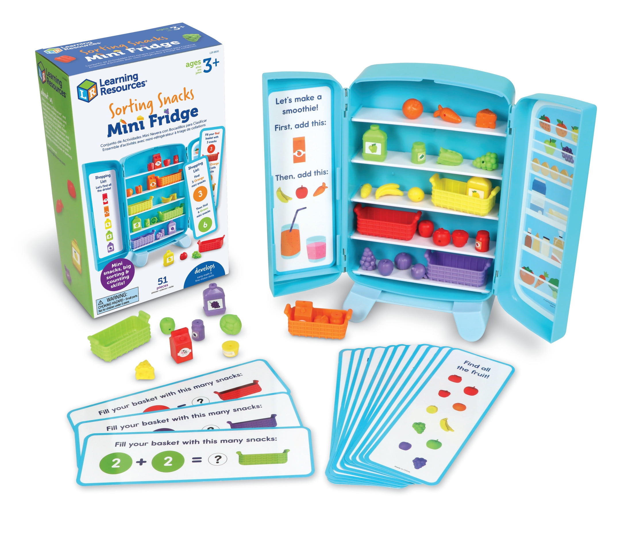 Learning Resources Sorting Snacks Mini Fridge, Plastic Shape Sorting ...
