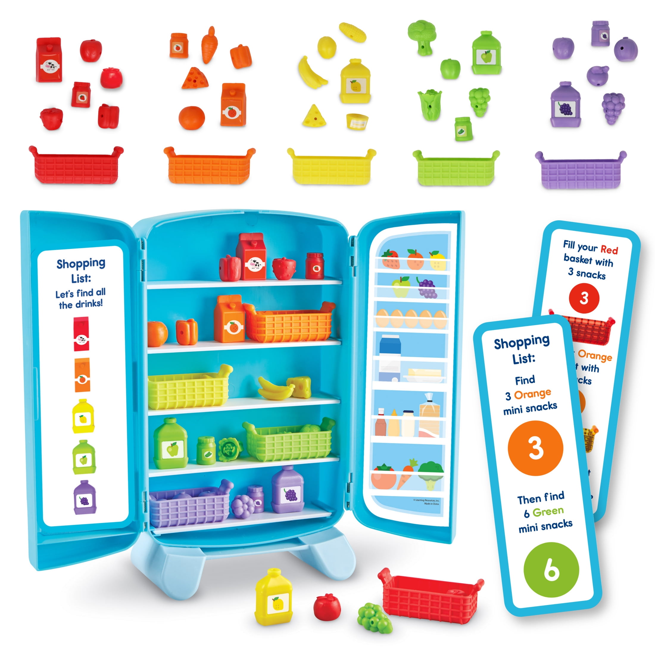 Learning Resources Sorting Snacks Mini Fridge, Toddler Toys ...
