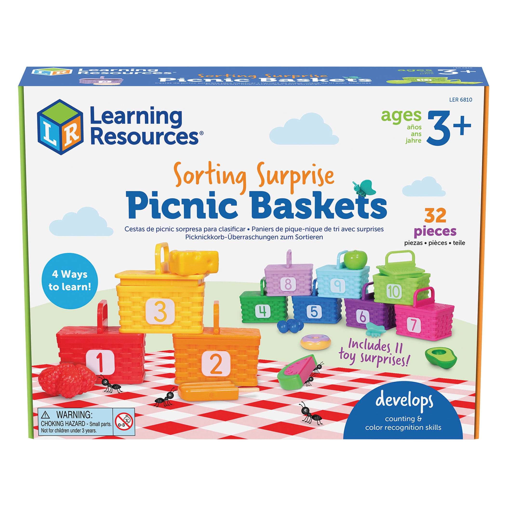 Learning Resources Sorting Surprise Color Sorting Picnic Baskets with ...