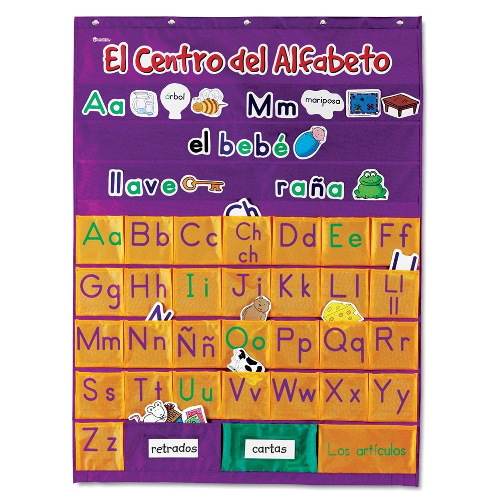 Learning Resources Spanish Alphabet Pocket Chart, Measures 28" x 38-1/2 ...