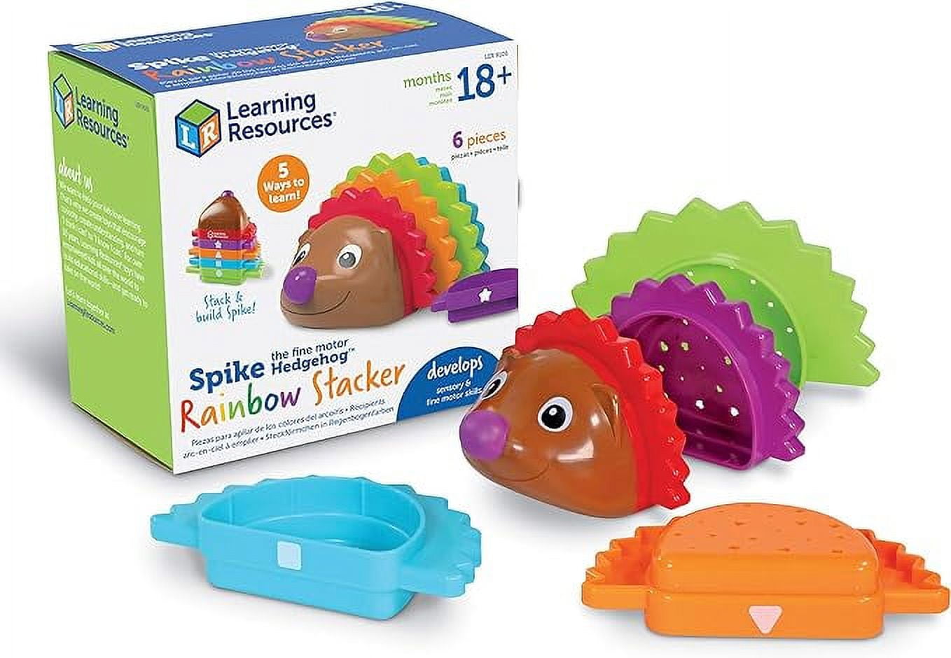 Learning Resources Spike the Fine Motor Hedgehog Rainbow Stackers - 6 ...