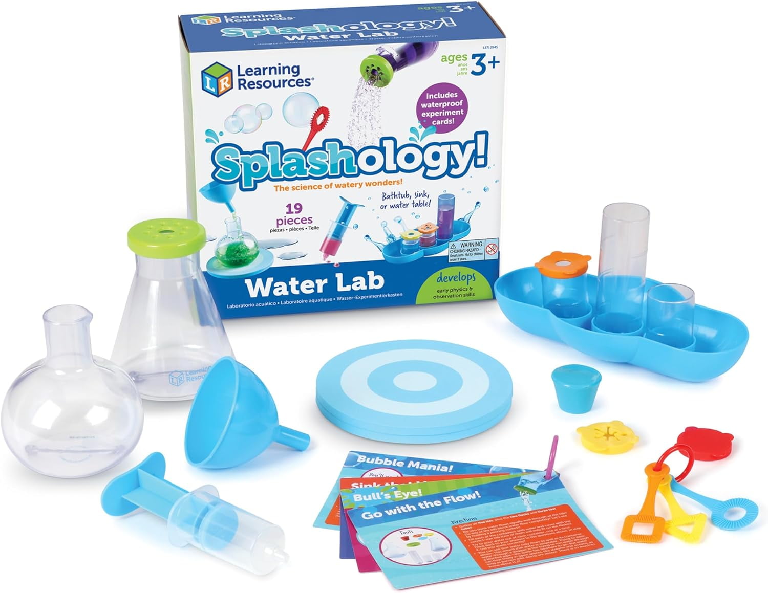 Learning Resources Splashology! Water Lab Science Kit, STEM Playtime, Water Activities, 19 ...