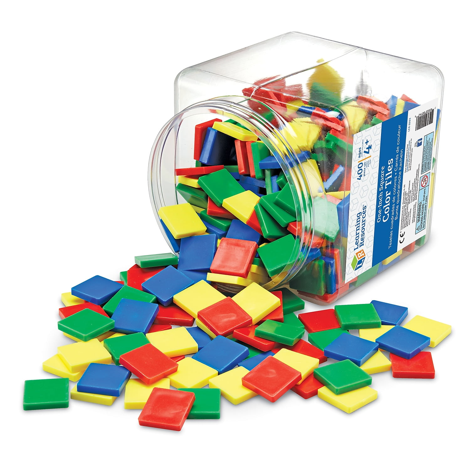 Learning Resources Square Color Tiles, Math Manipulatives, Set of 400 ...