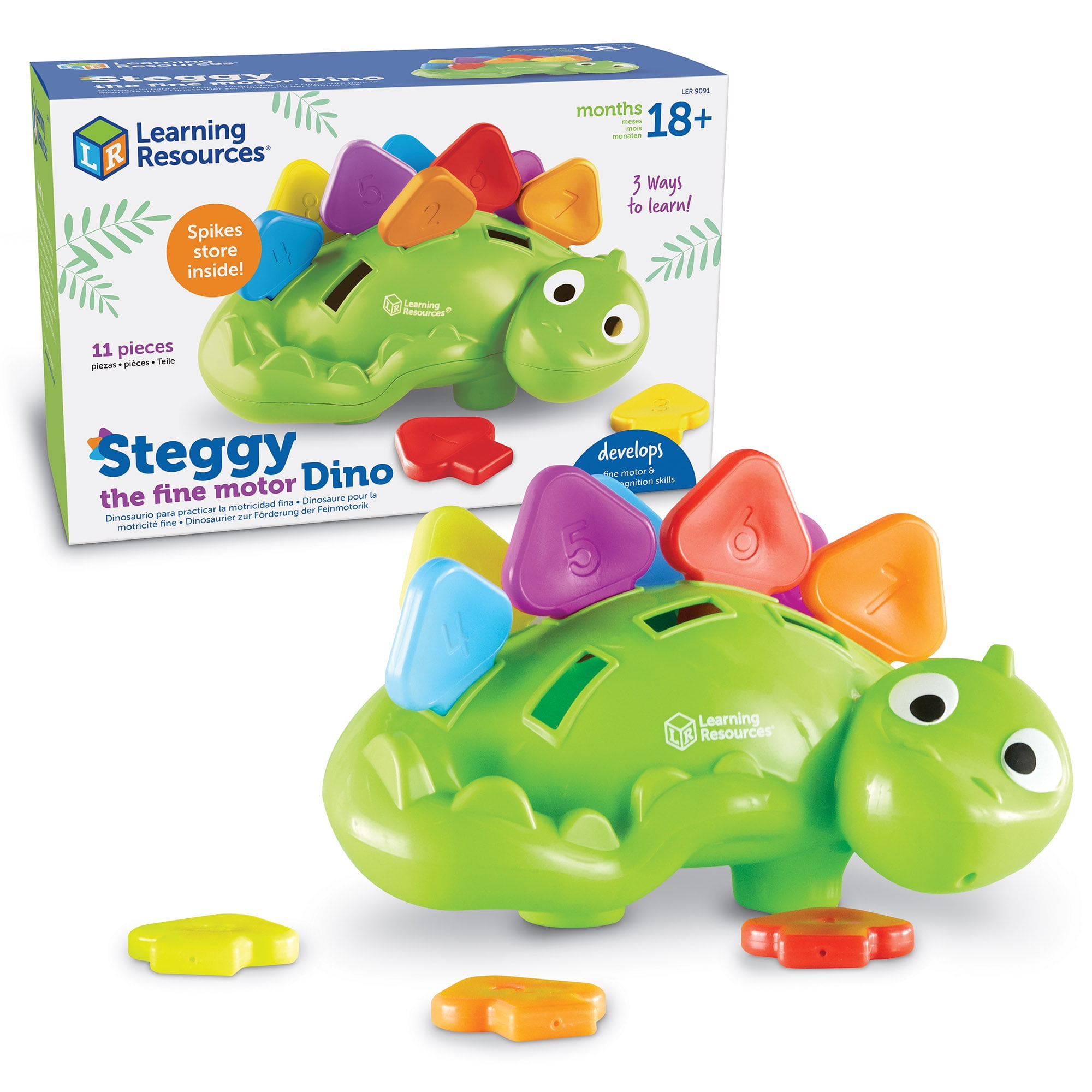 Learning Resources Steggy the Fine Motor Dino Color Recognition Ages 18 ...