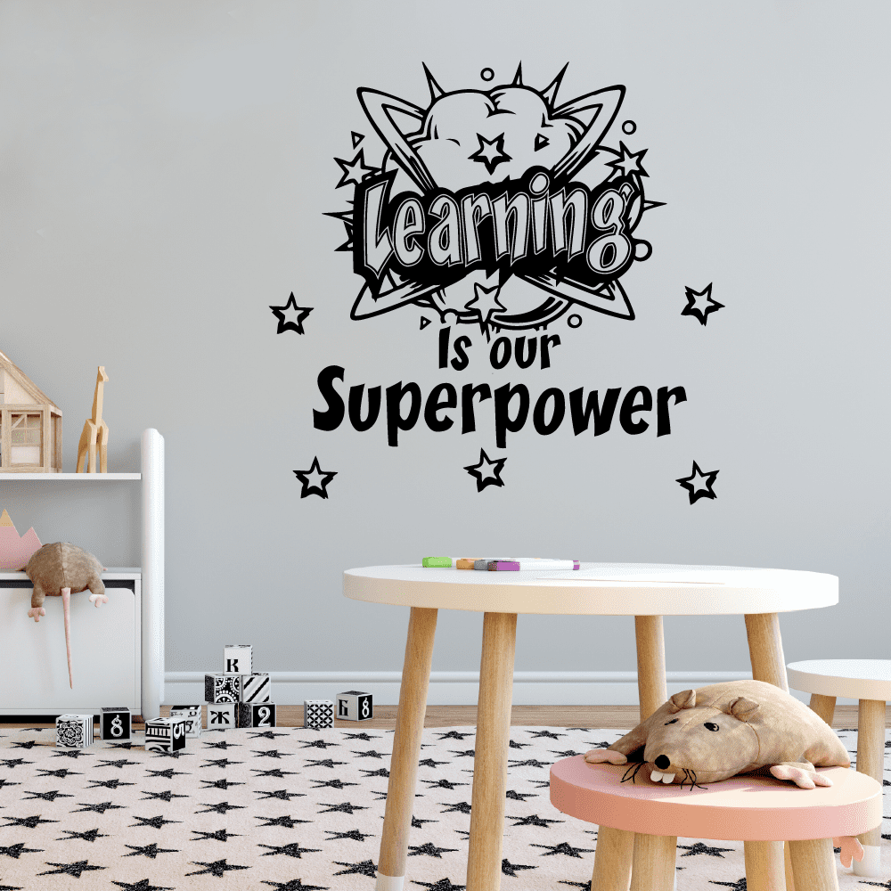 Learning Superpower Classroom Wall Decals Stickers Education ...