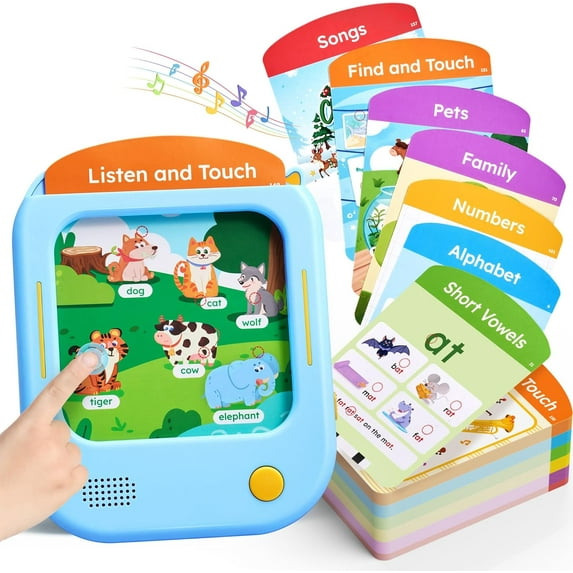 Learning Tablet: Tap-to-Read Flash Cards with Listen & Find Games for ...