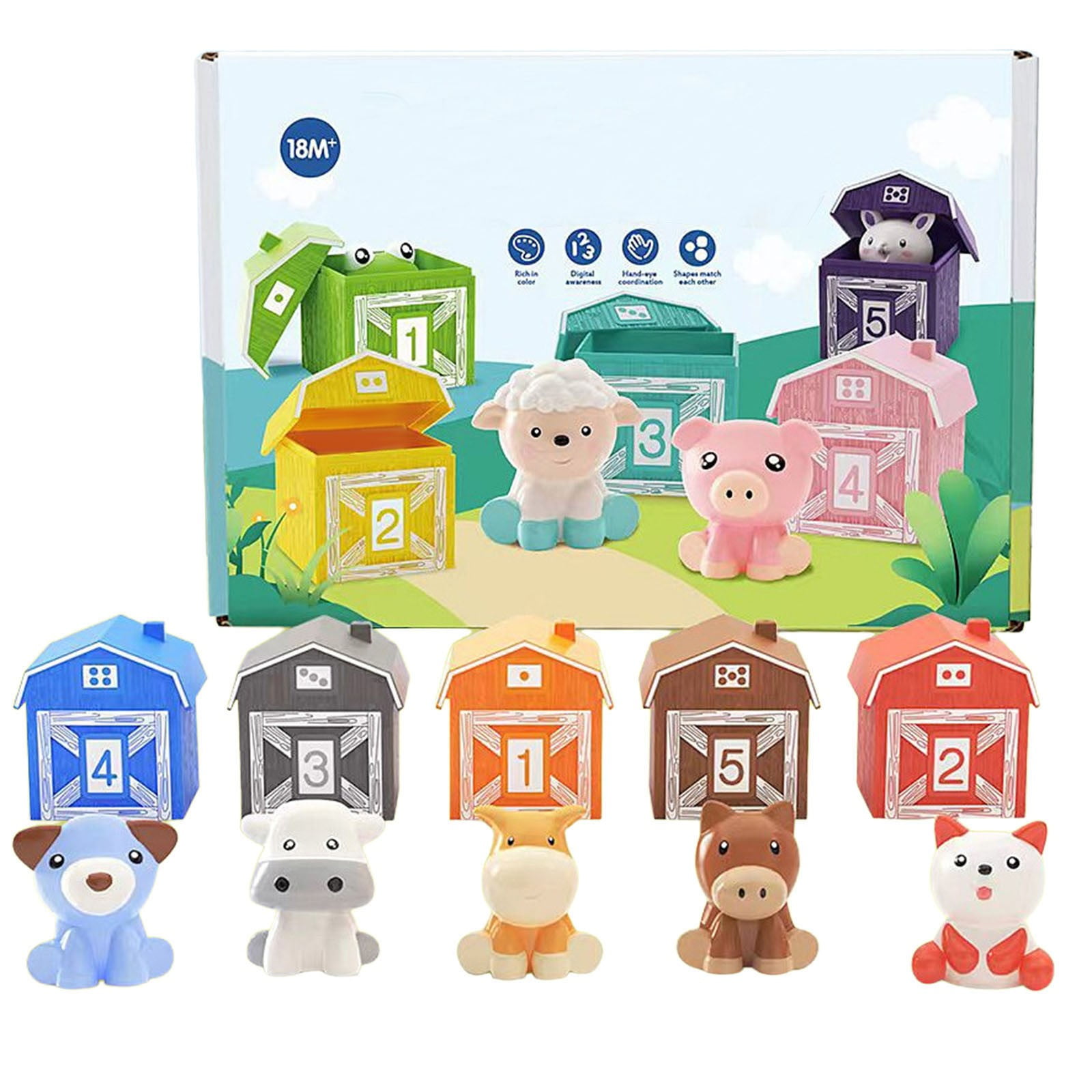 Learning Toys For 1 2 3 Year Old Toddlers 20Pcs Animals Toys Montessori ...