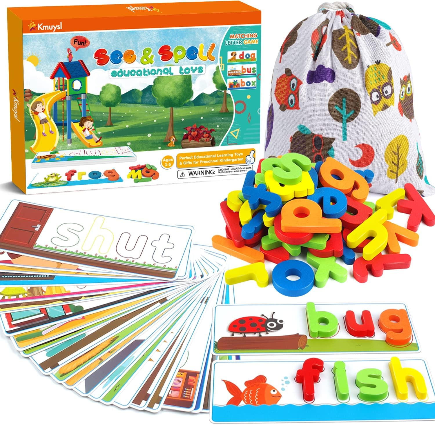 Learning Toys for 2 3 4 5 6 Years Old Boys and Girls - See & Spell CVC ...