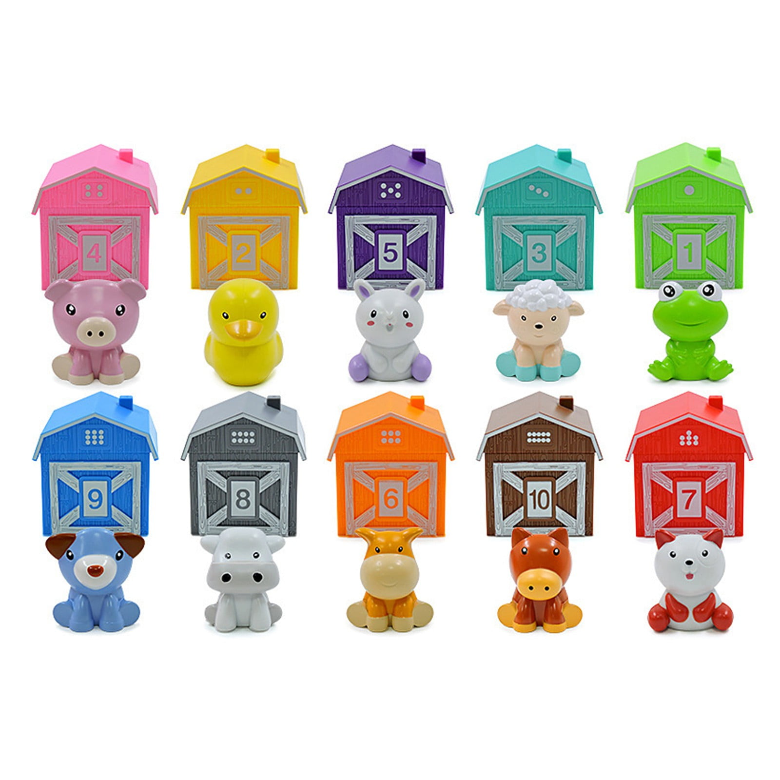 Learning Toys for Toddlers Educational Animal Playset 20 Pcs Counting ...