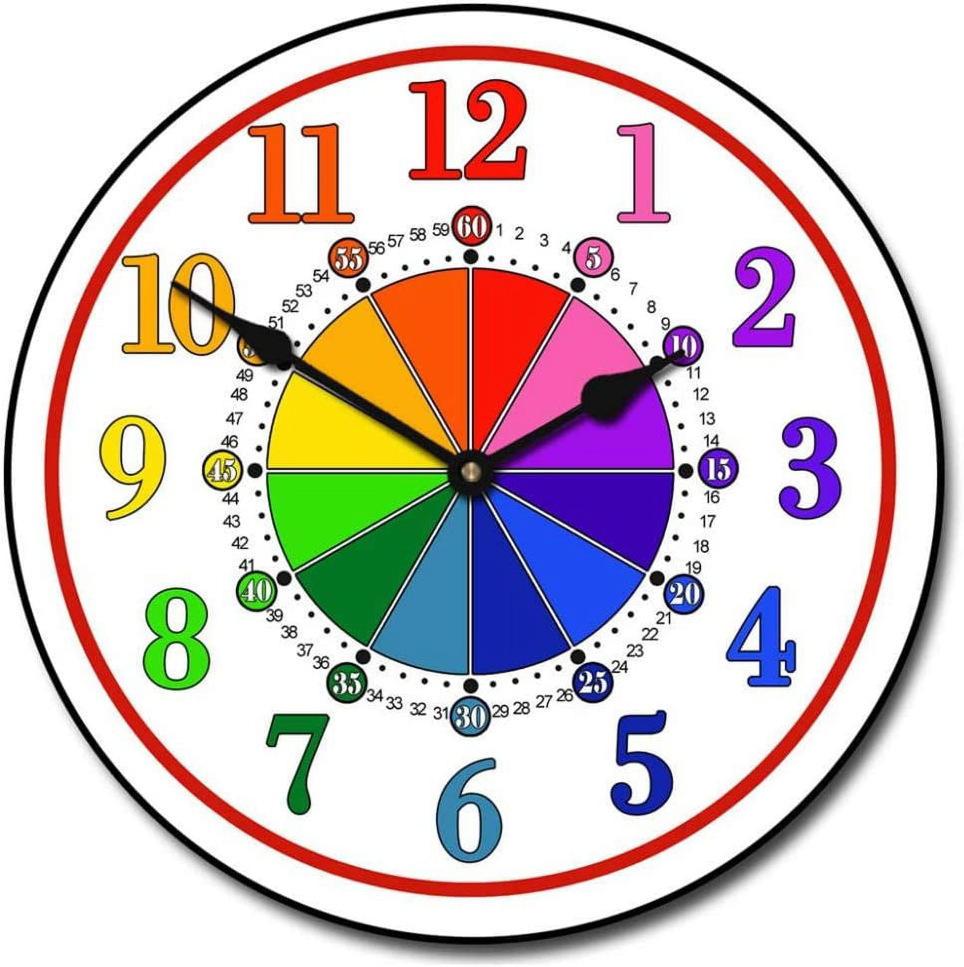 Learning Wall Clock | Ultra Quiet Quartz Mechanism | Hand Made in USA ...