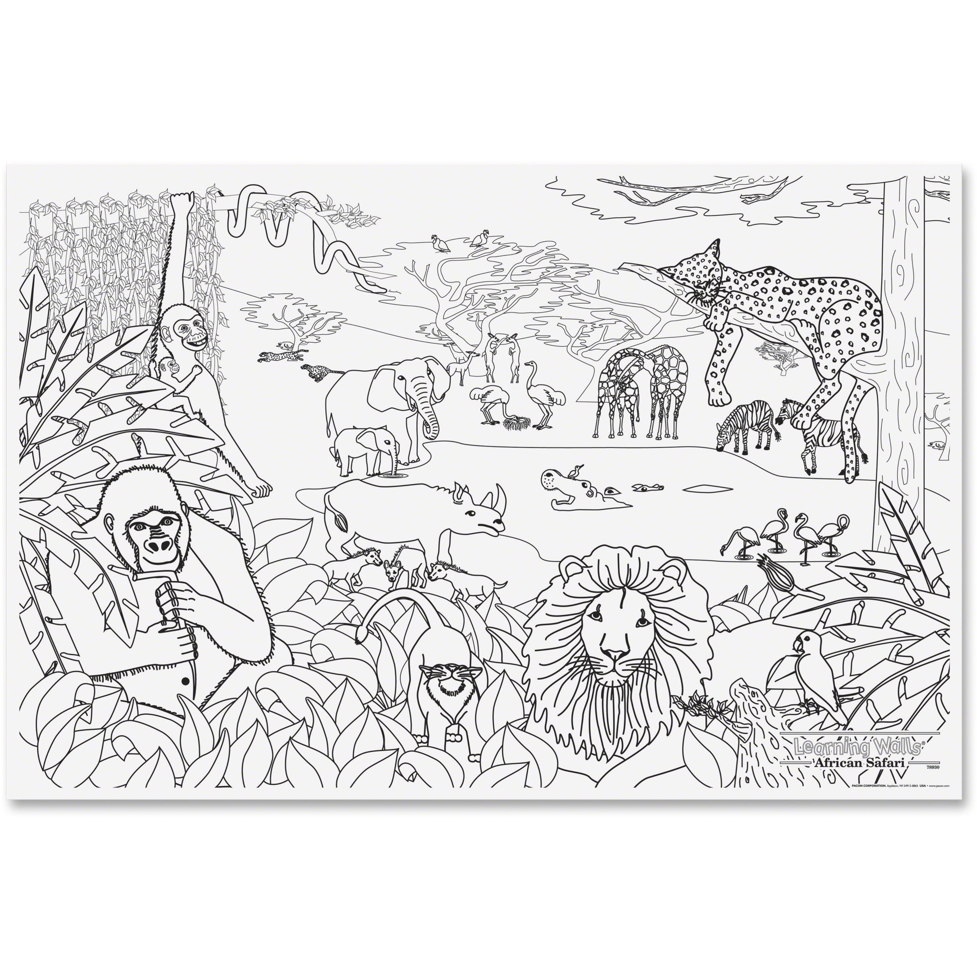 Learning Walls African Safari Creative Activity - Walmart.com