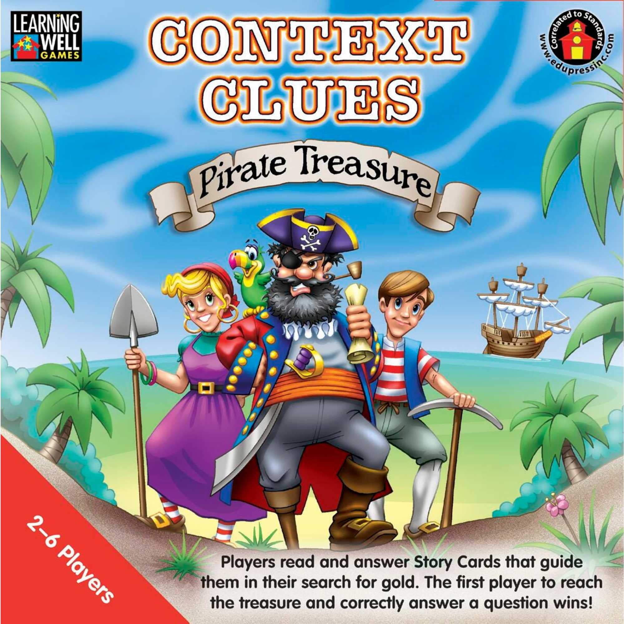 Learning Well Context Clues Pirate Treasure Game, Red Level - Walmart.com