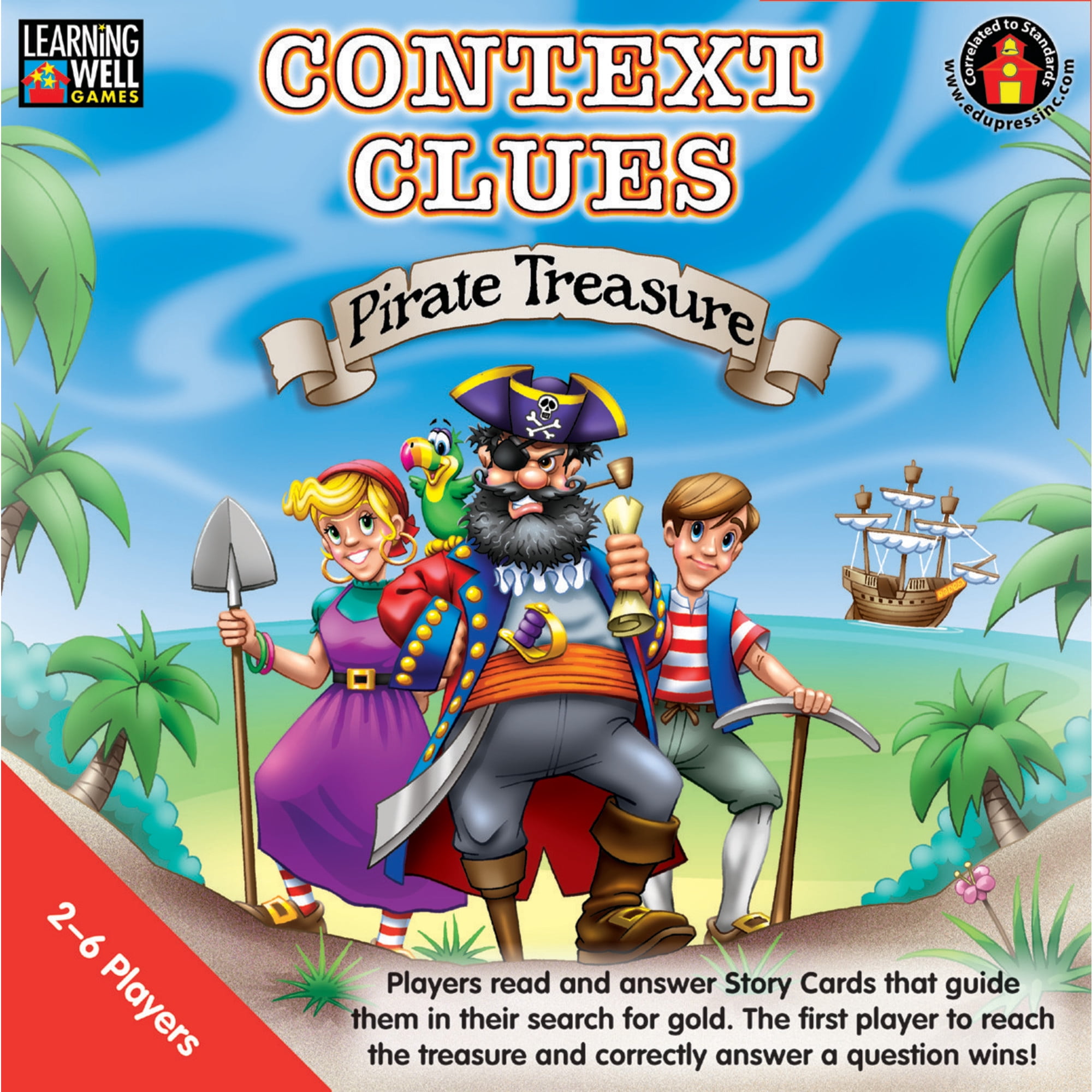 Learning Well Context Clues Pirate Treasure Game, Red Level - Walmart.com