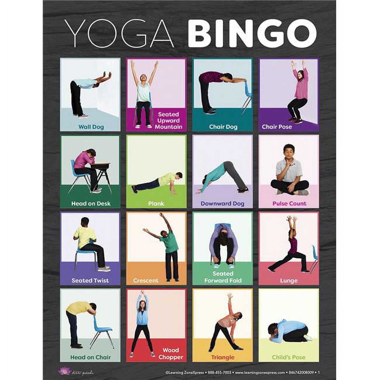 Learning Zonexpress 1595316 Yoga Bingo Game - Walmart.com