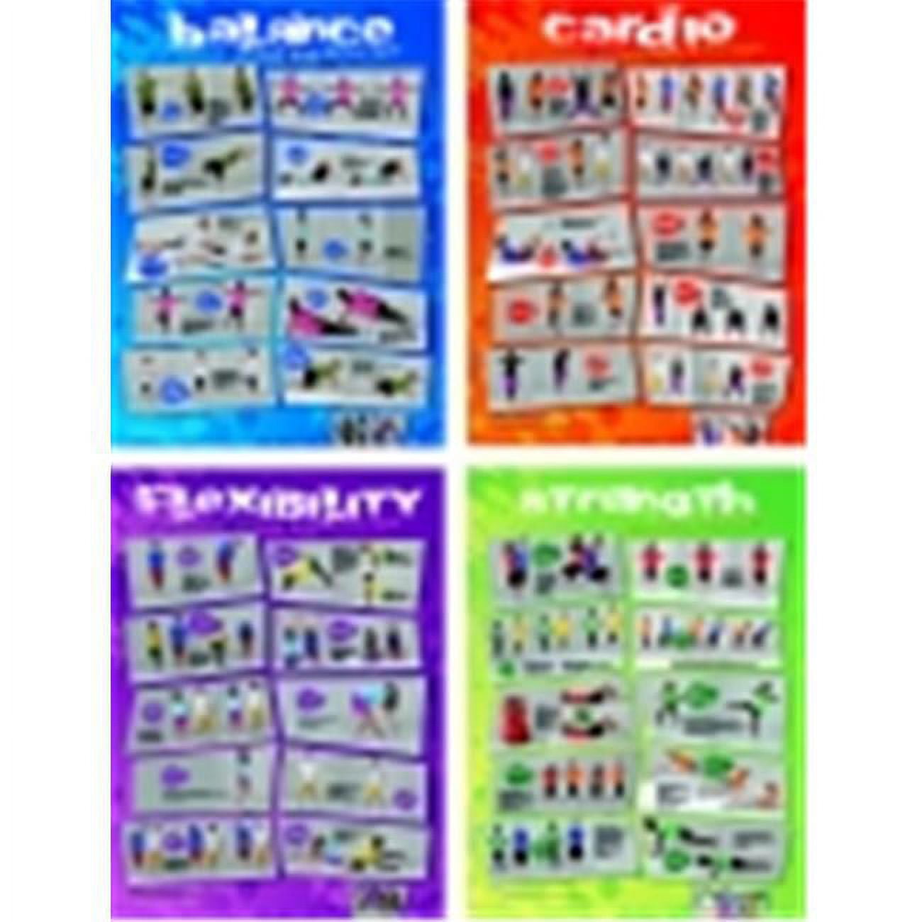 Learning Zonexpress 18 x 24 in. Your Body Is Your Gym Posters, Set - 4 ...