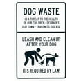 Leash and Clean Up After Your Dog Sign, Dog Waste Warning Sign, No Dog ...