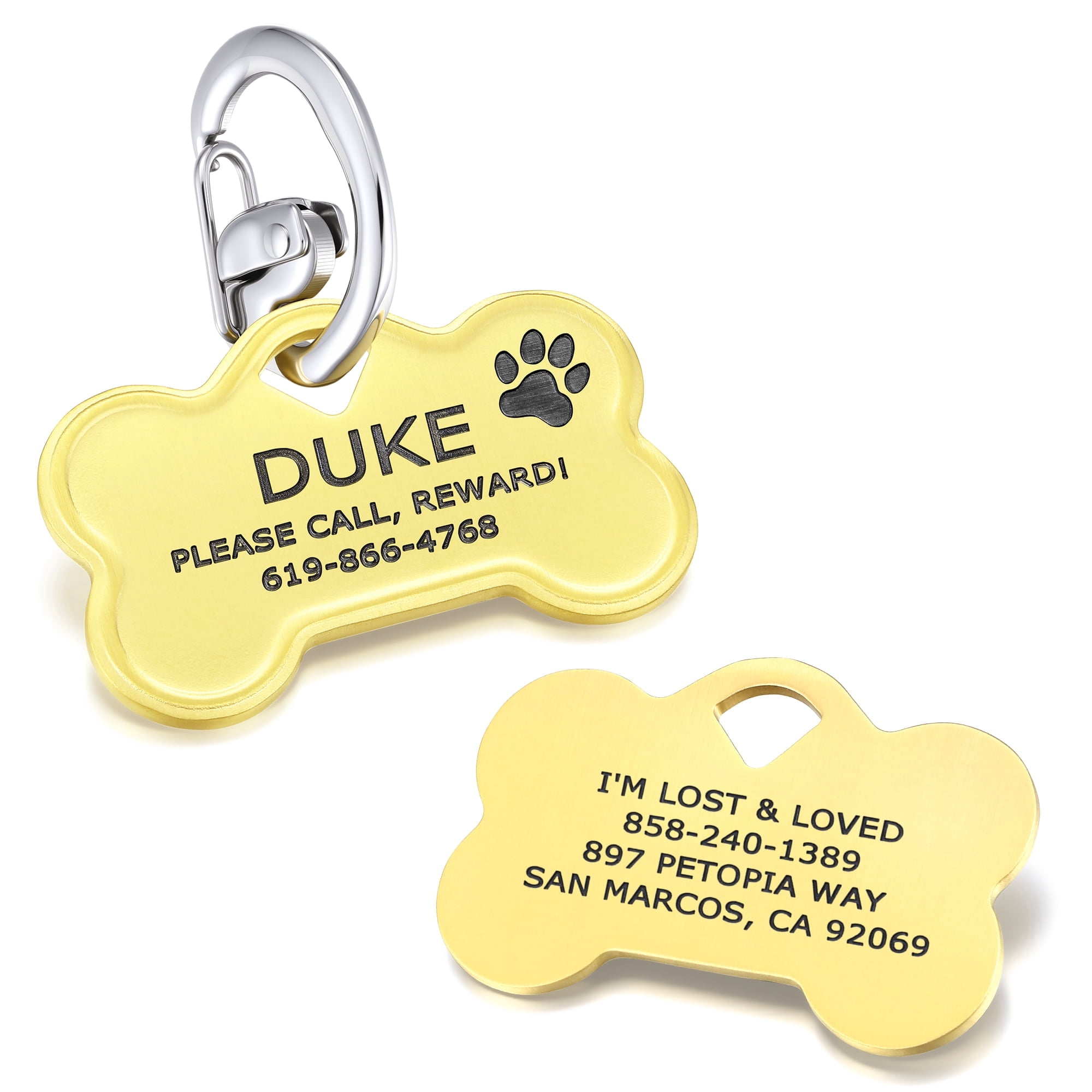 Leash King Stainless Steel Dog Tags Personalized for Pets – Durable ...