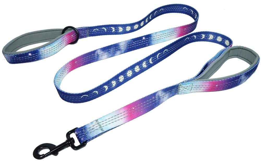 Leashboss Double Handle Dog Leash, Pattern Collection, 6Ft Reflective ...