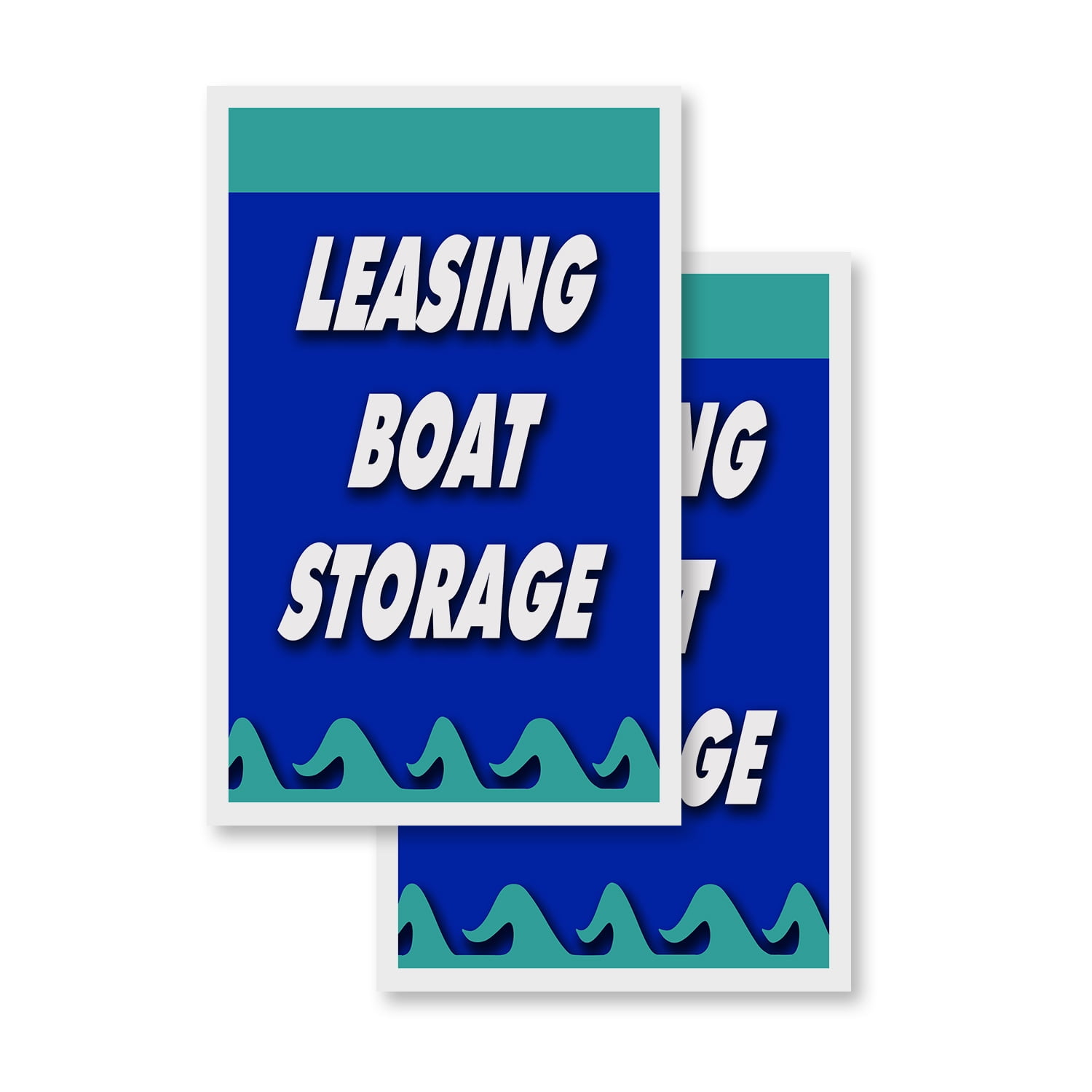 Leasing Boat Storage (2-PACK) 24" x 36" Vinyl Decals | Sign Insert Peel ...