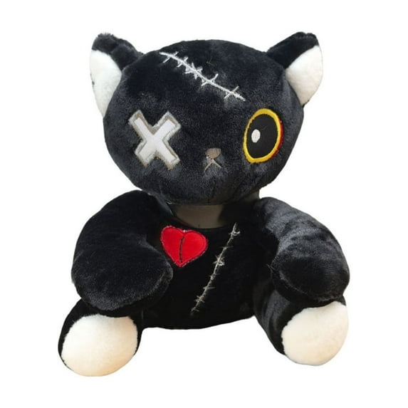 Leatfisat 9.8 Inch Black Cat Soft Stuffed Animal Plush Toy, Cuddly And ...