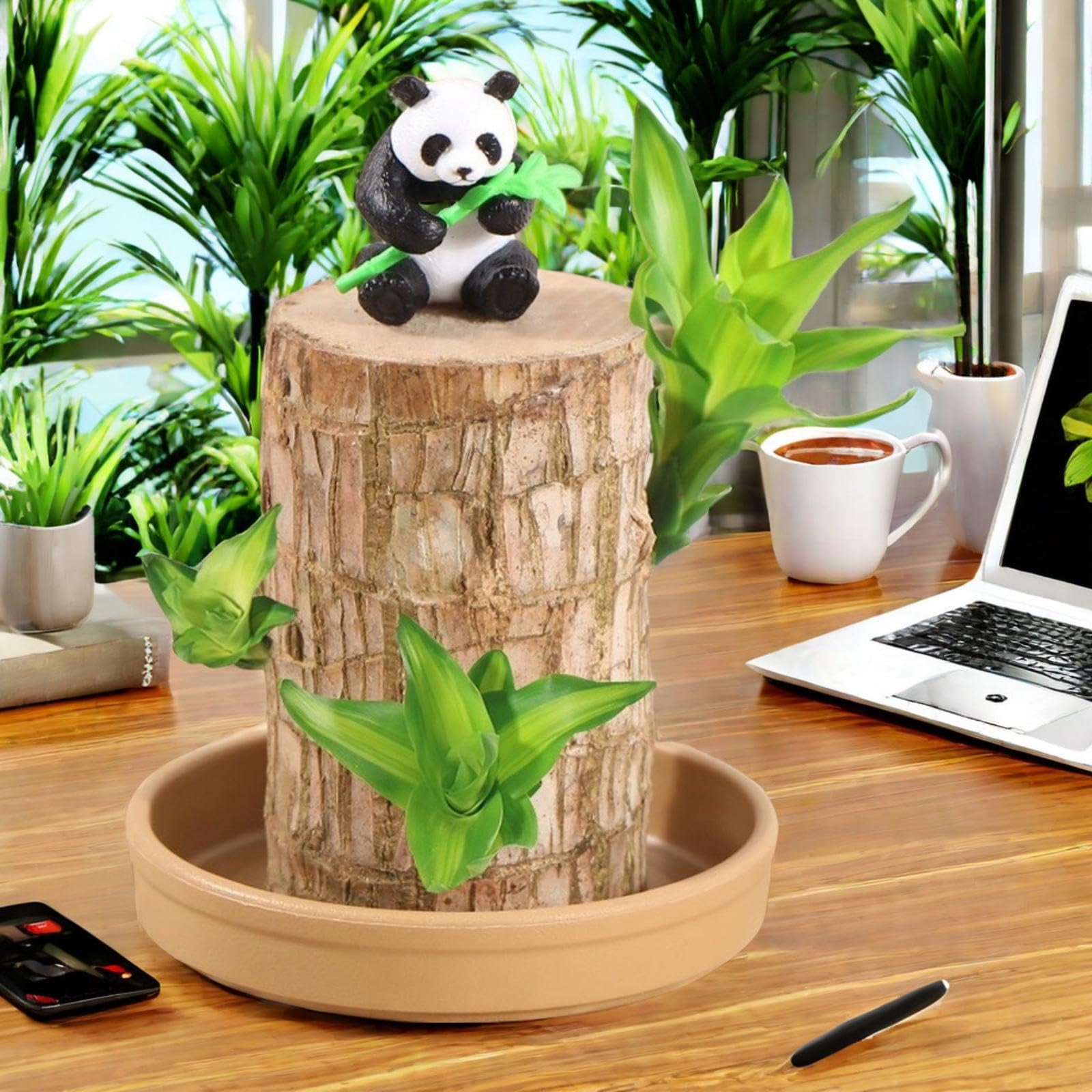 Leatfisat Brazilian Wood Live Mini Lucky Wood Set Indoor Hydroponic Potted Stump For Office ...