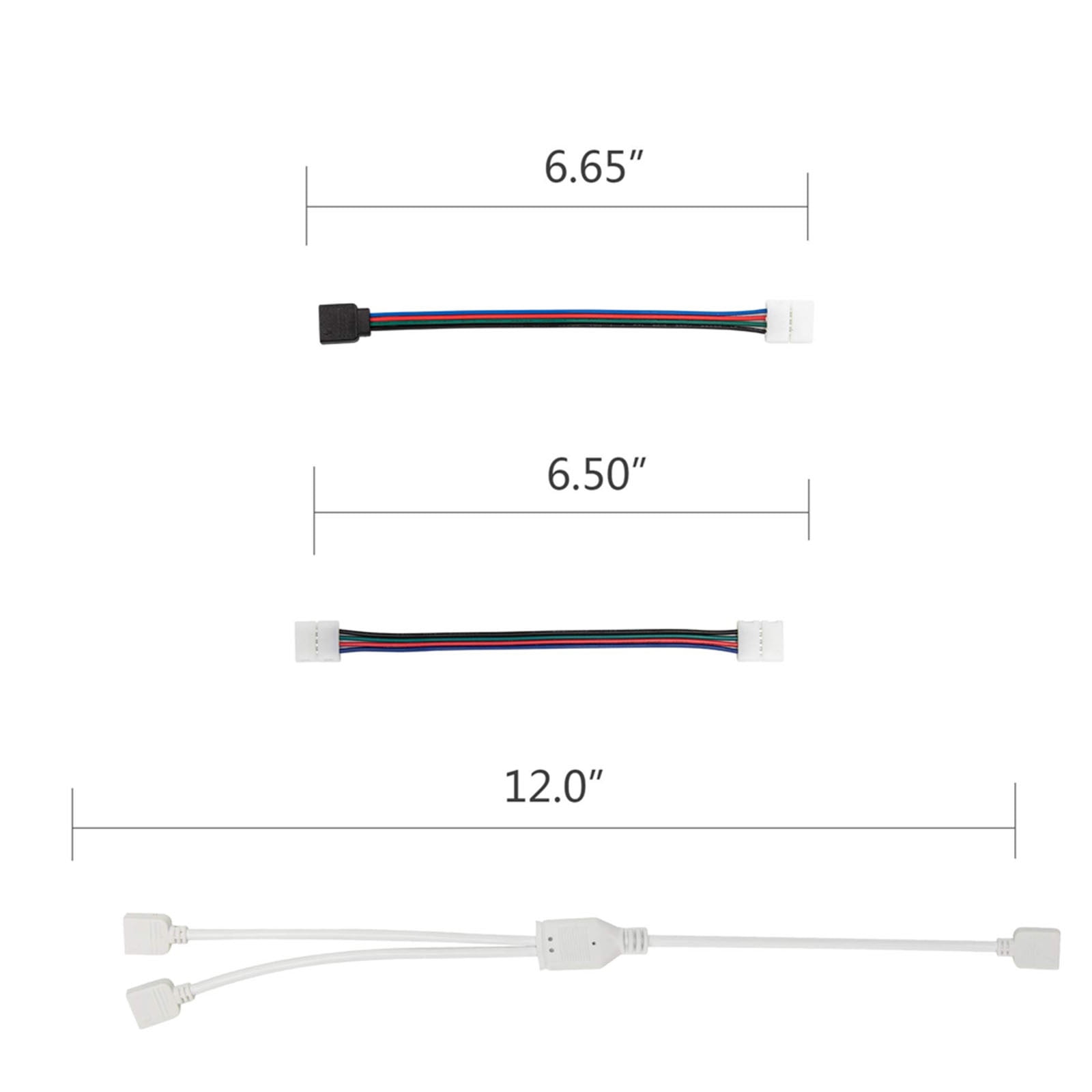 Leatfisat Connector Kit Strip With 10Mm Led Fitting For 5050 4Pin Types ...
