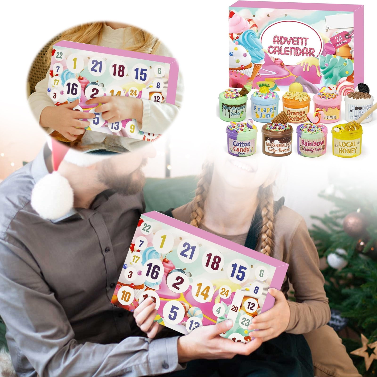 Leatfisat Countdown Advent Calendar With Air Dry Clay Diy Craft ...