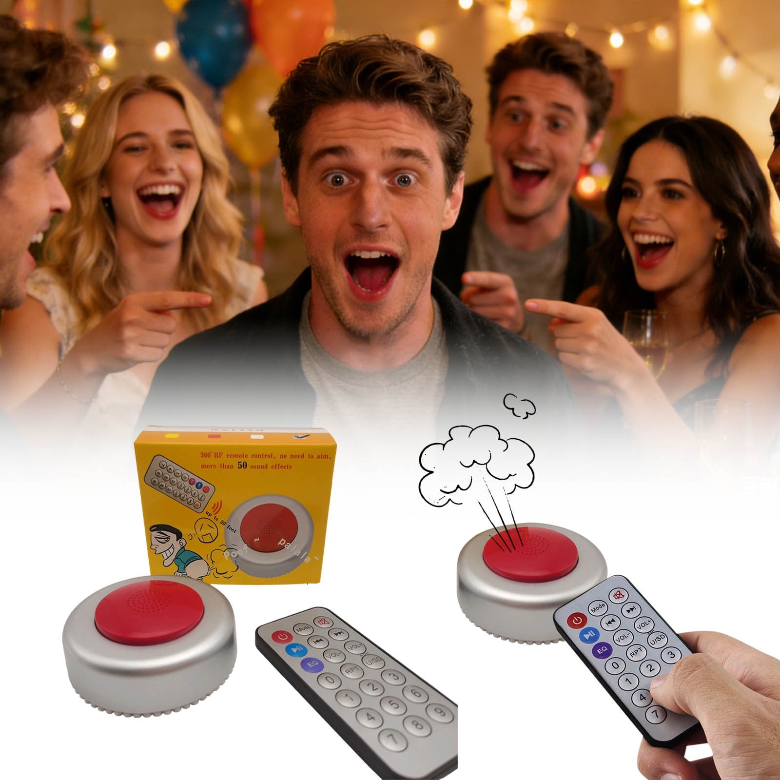 Leatfisat Fart Machine Remote Noise Maker Funny Gag Sound Machine ...