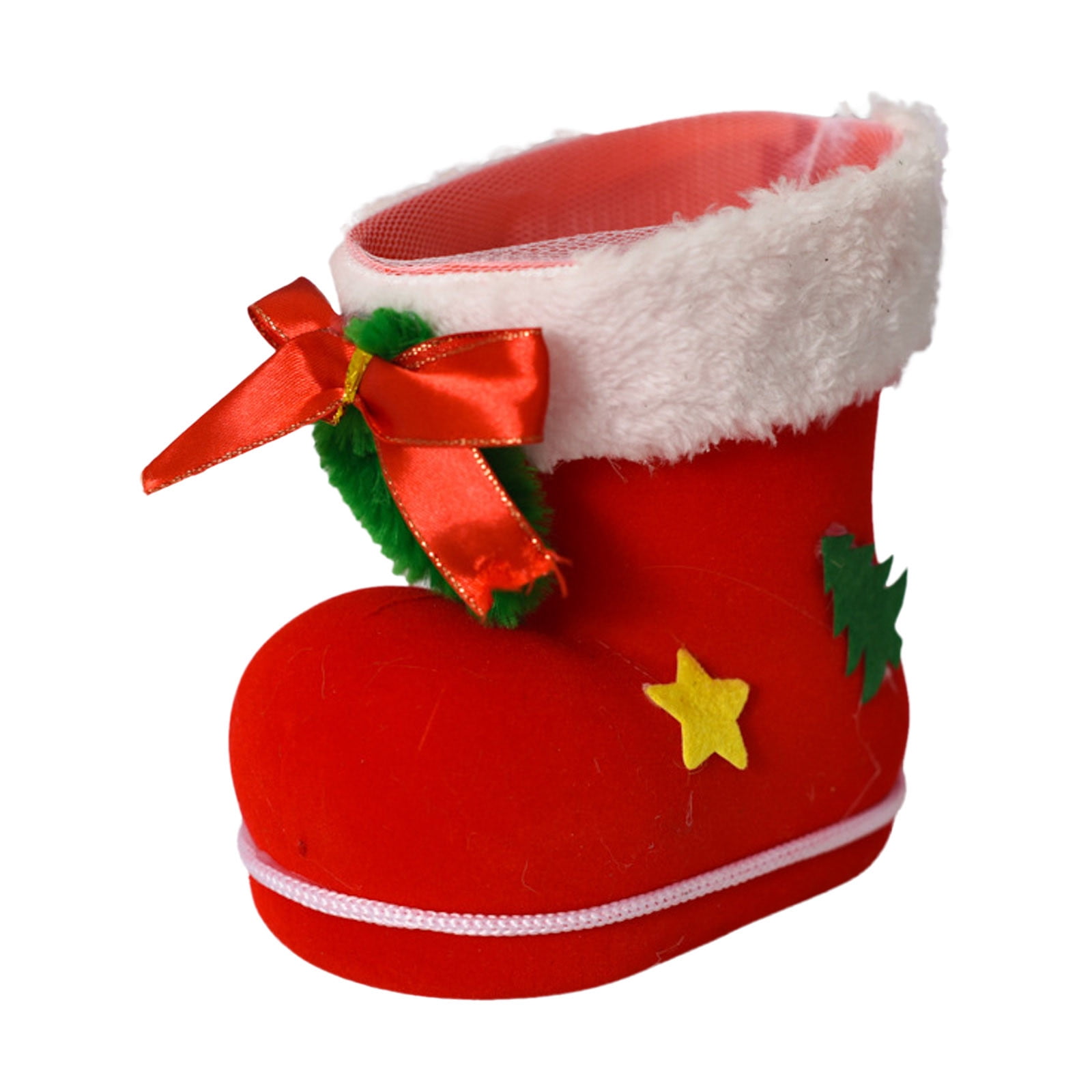 Leatfisat Home Decor Christmas Candy Boots With Small Holiday Cnady Bag ...