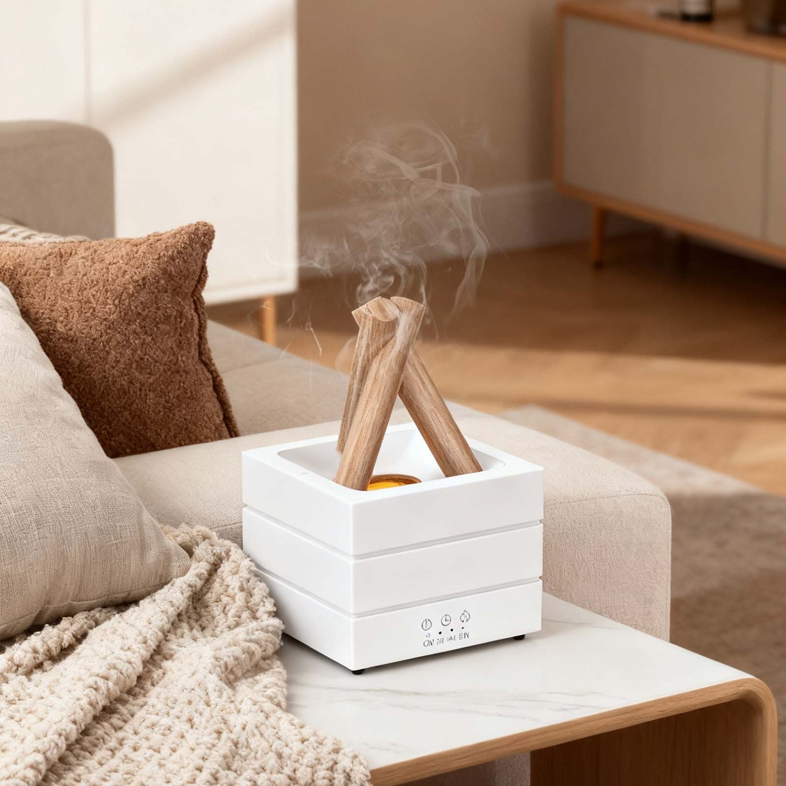 Leatfisat Humidifier And Diffuser Bonfire Style 2 In 1 Air Purifier ...
