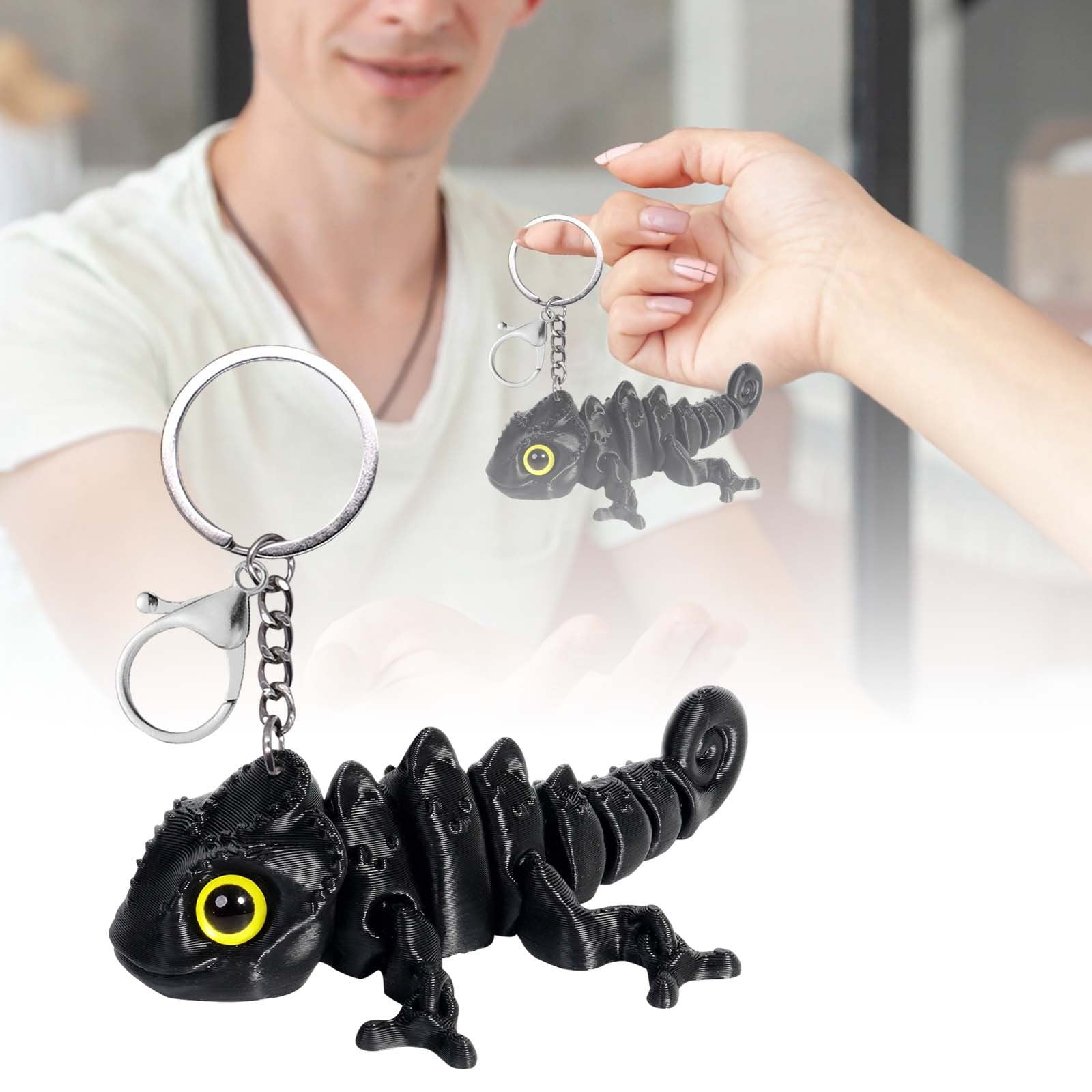 Leatfisat Lizard Fidget Keychain Set, Trendy Fidget Toy, Colorful ...