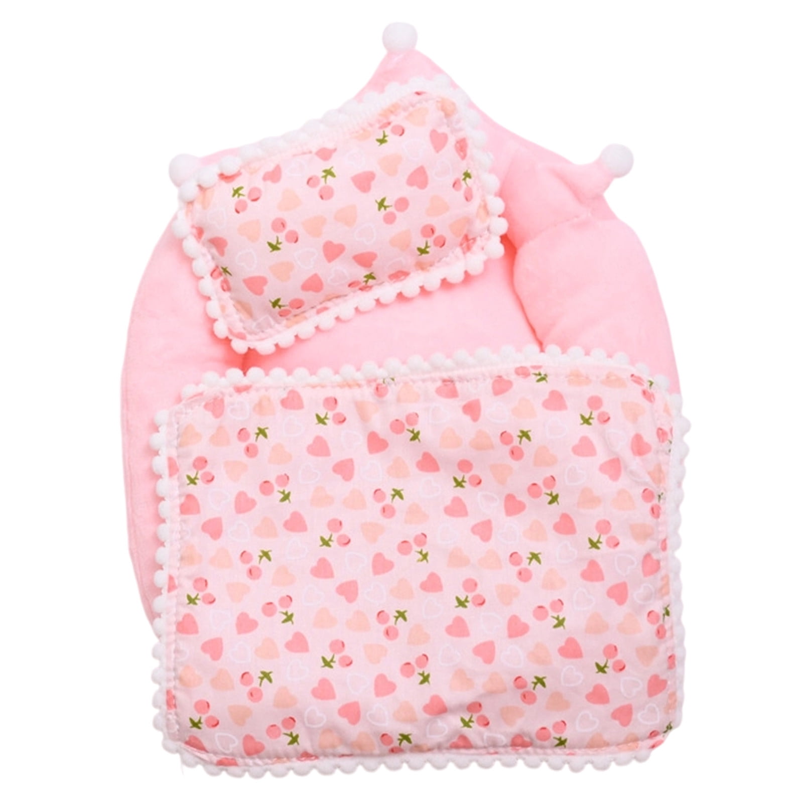 Leatfisat Mini Doll Bed With Blanket For 17Cm Dolls, Cute Bedroom ...