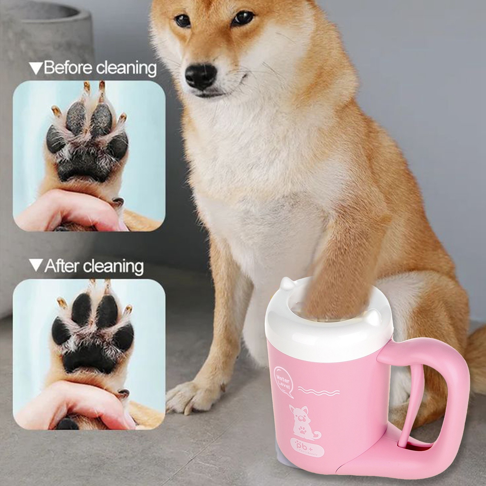 Leatfisat Pet Pet Foot Washing Cup Dog Washing And Foot Cleaning Cup ...
