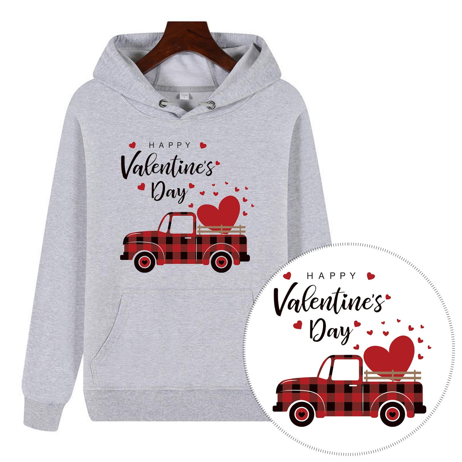 Leatfisat Valentine'S Day Heat Transfer Roll 1 Pcs Old Man Love Heart ...