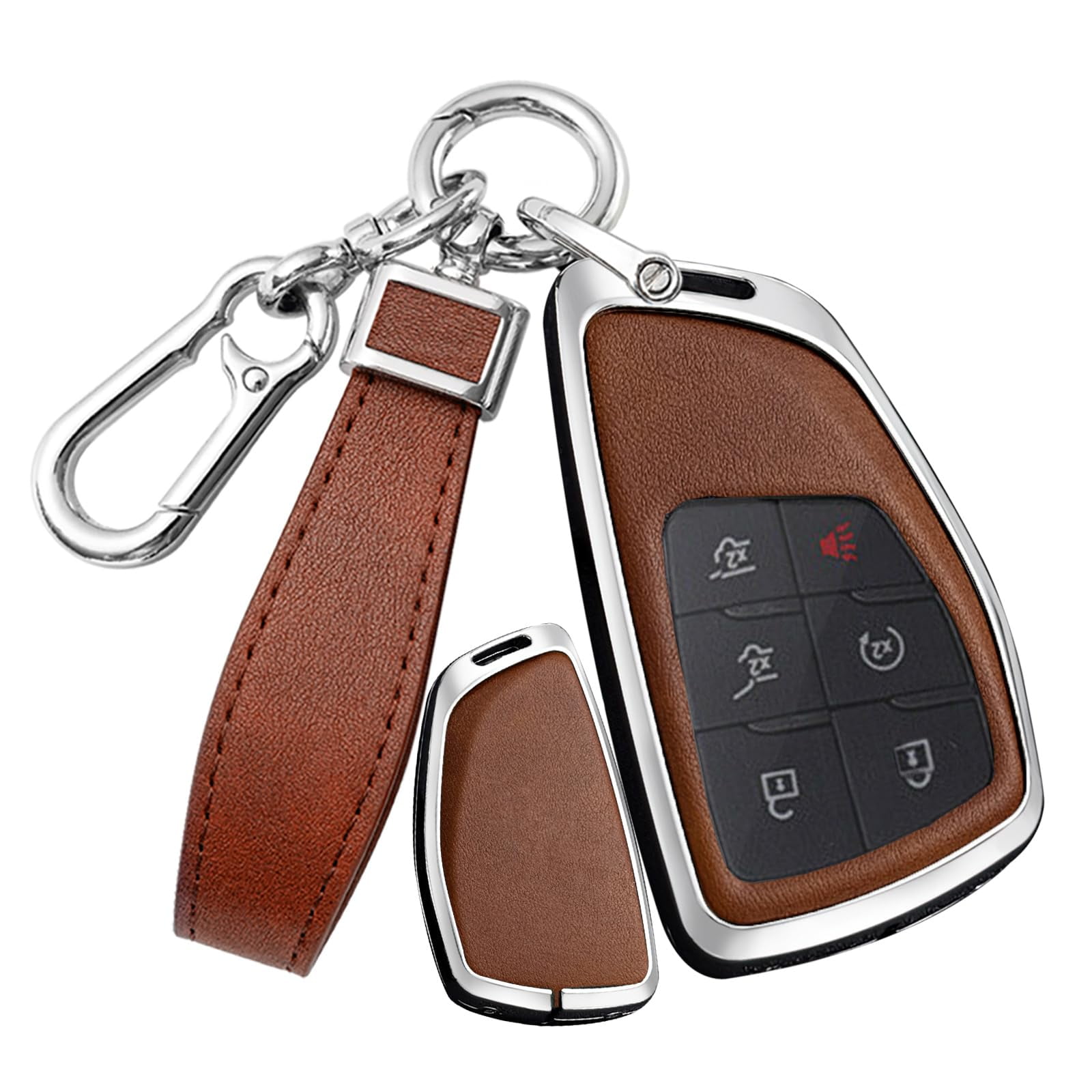 Leather 3/4/5/6 Button Smart Key Fob Cover Fit for Buick Envision ...